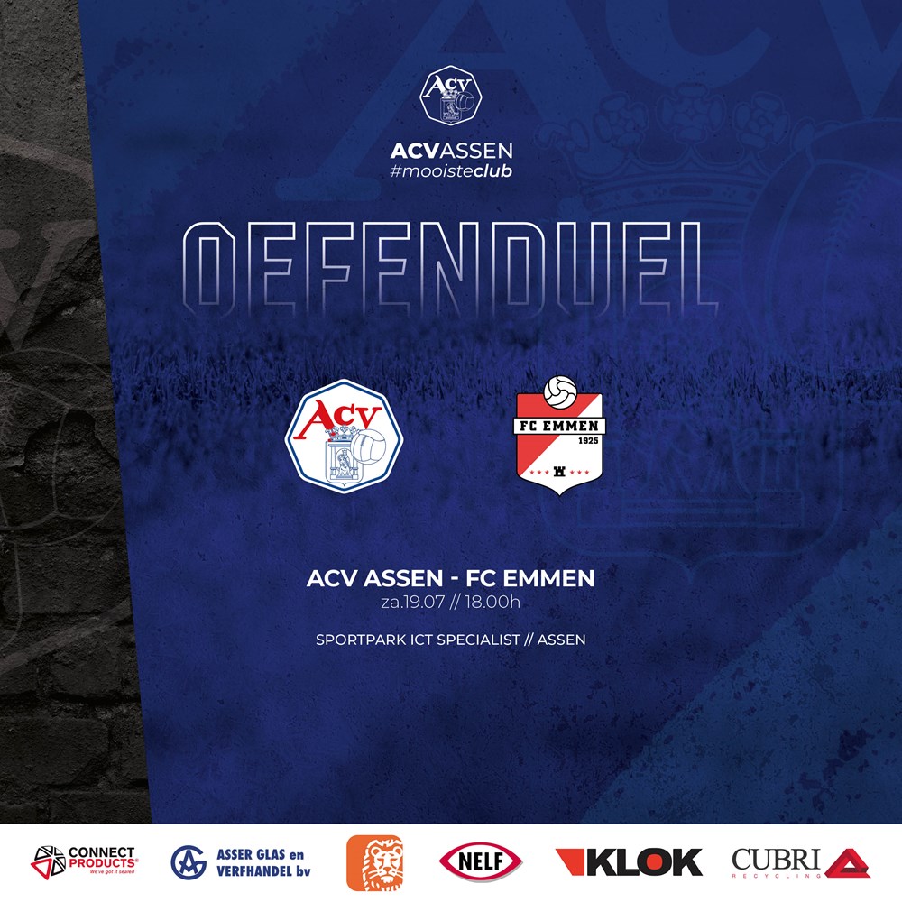 ACV speelt oefenduel tegen FC Emmen - ACV Assen