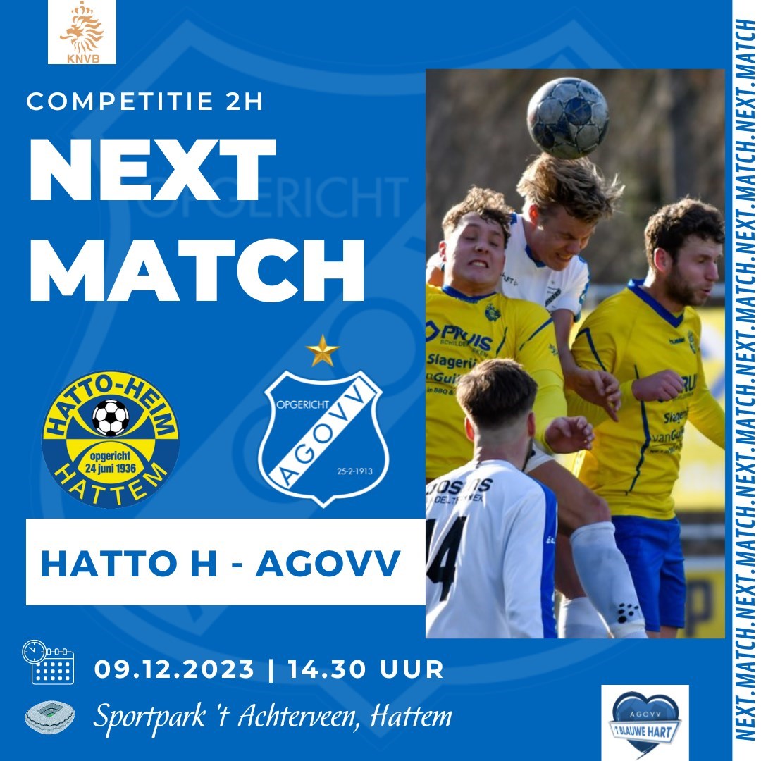 Laatste duels van 2023: Hatto Heim en ZZVV (inhaal) - AGOVV