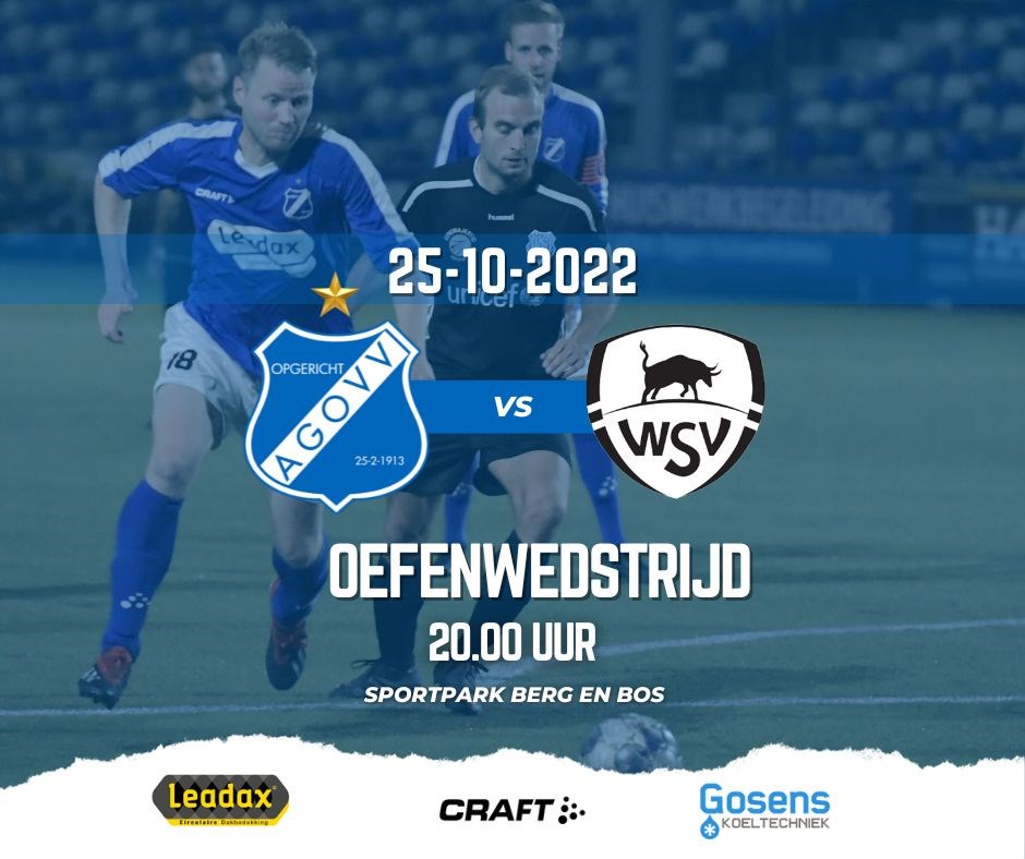 AGOVV oefent tegen dorpsgenoot WSV - AGOVV