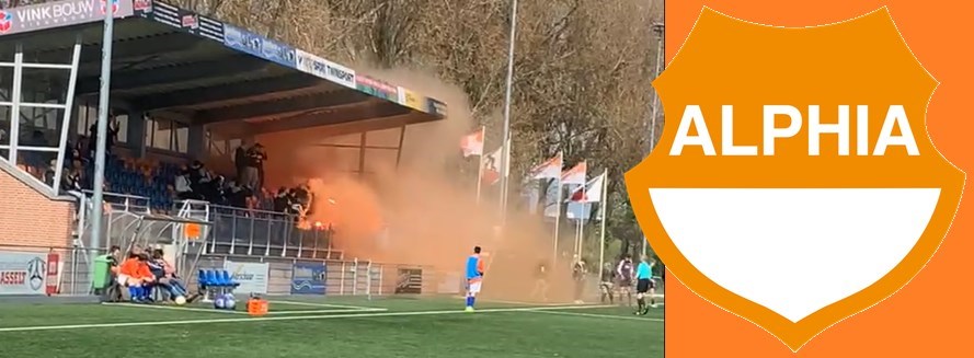 Sfeeractie bij wedstrijd Alphia O18 - v.v. Alphia