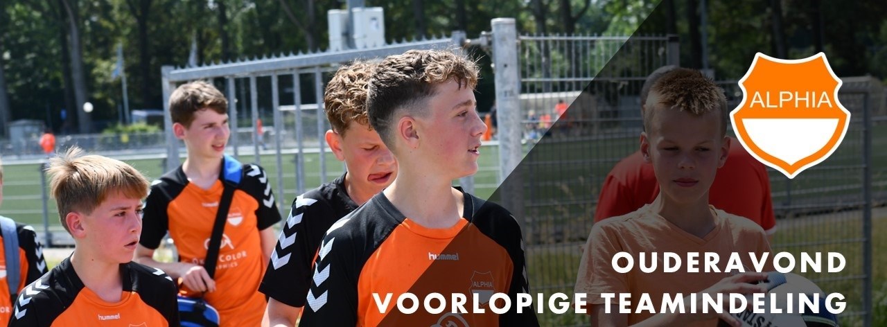 Uitnodiging Ouderavond jeugdleden - v.v. Alphia