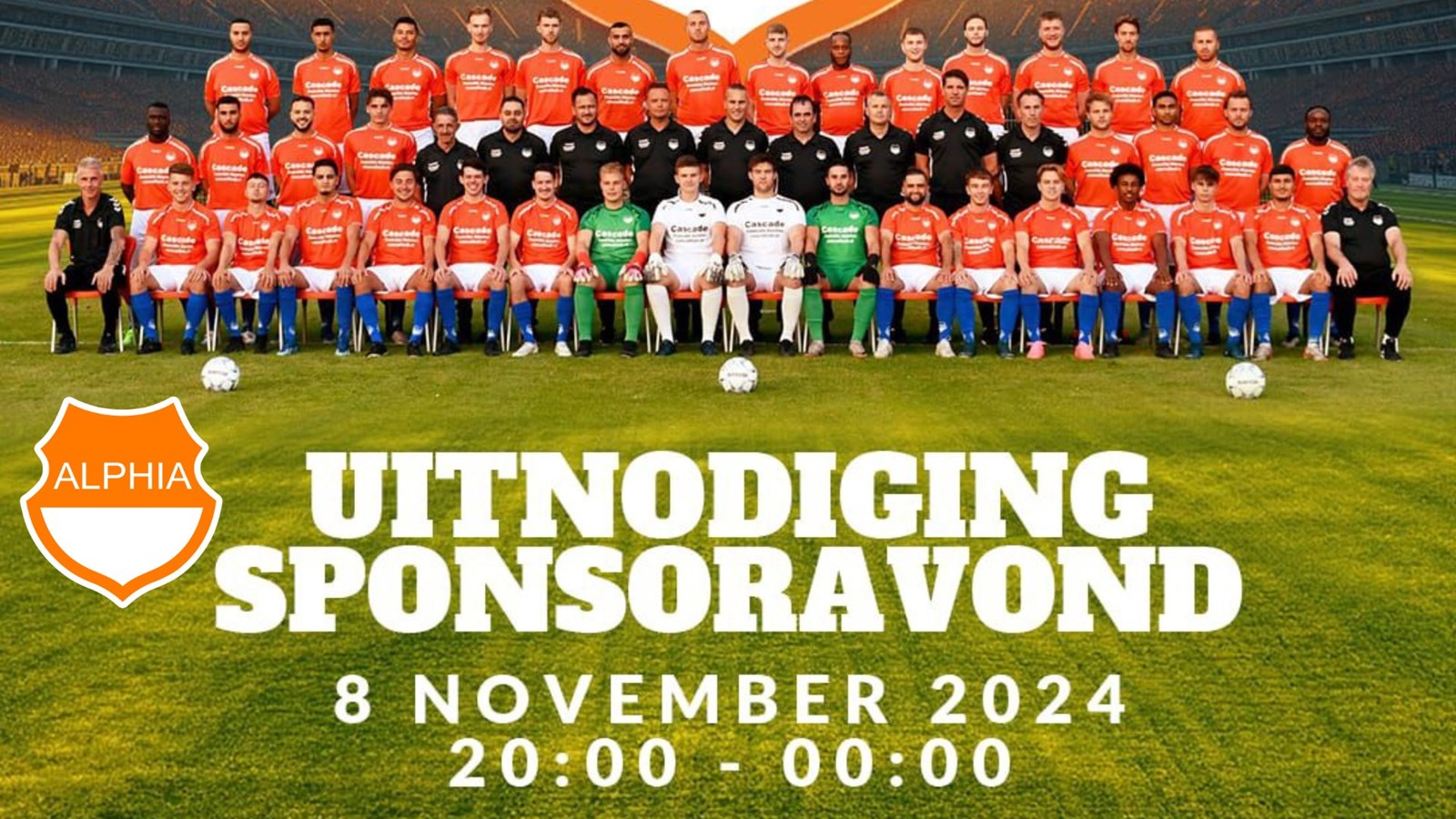 Uitnodiging sponsoravond - v.v. Alphia