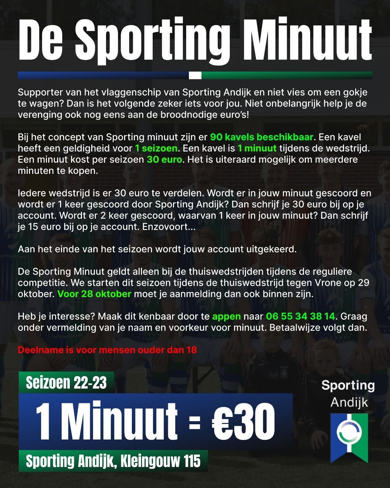 Introductie Sporting Minuut - Sporting Andijk