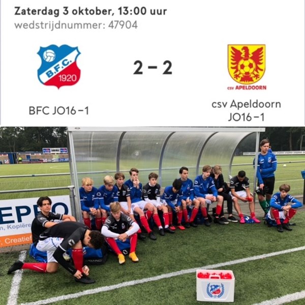 BFC JO16-1 stelt teleur - Bussumse Football Club