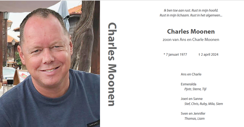 Charles Moonen jr. overleden (update) - vv Baardwijk