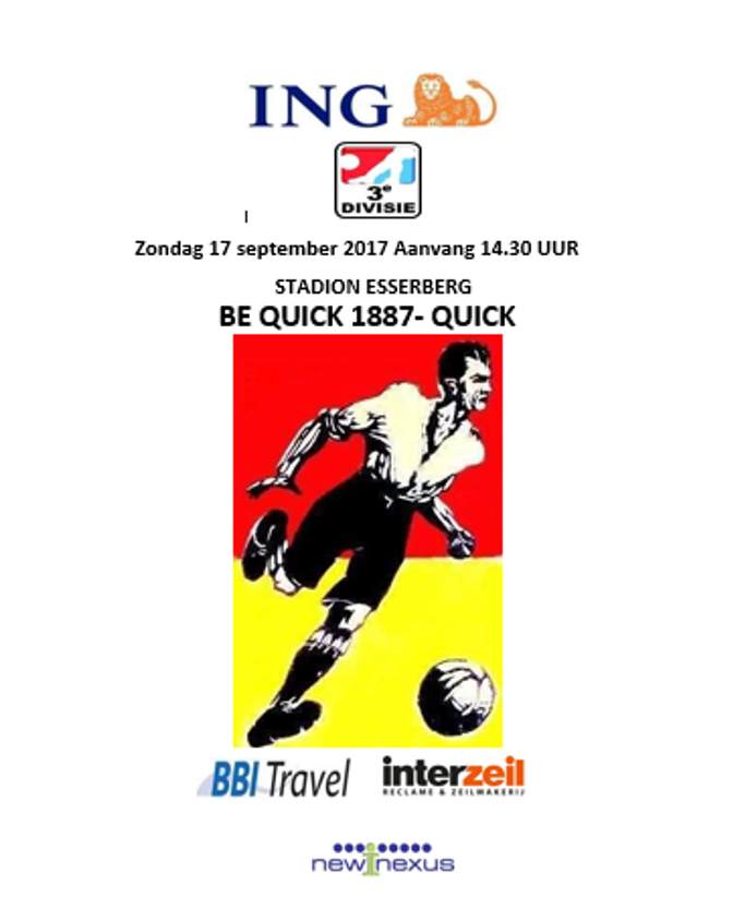 Voorbeschouwing Be Quick 1887 – Quick - Be Quick 1887