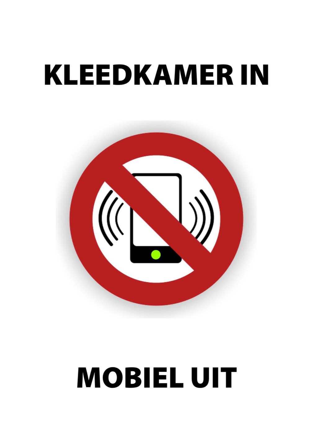 Voor al onze (jeugd)teams geldt vanaf nu: Mobiele telefoon staat uit in ...
