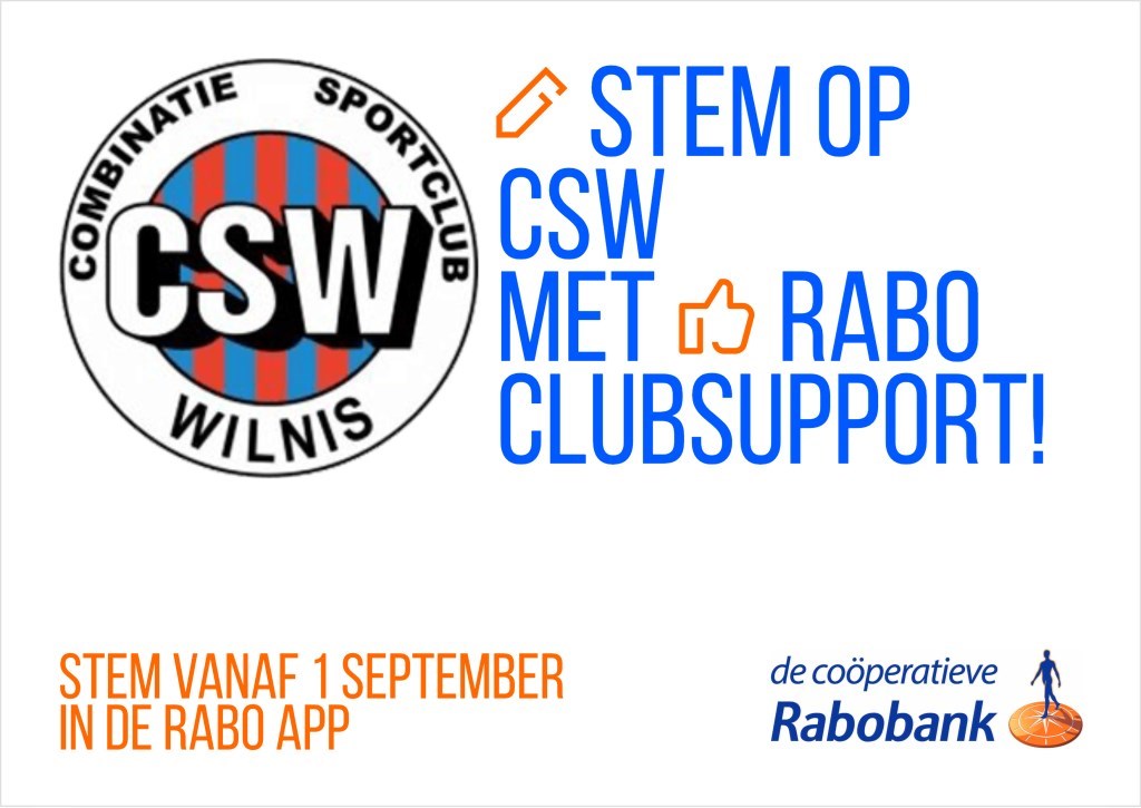 Rabobank Club Support start vanaf 1 September as. - v.v. CSW Wilnis
