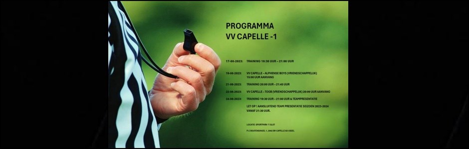 Programma vv Capelle 1 - www.vvcapelle.nl