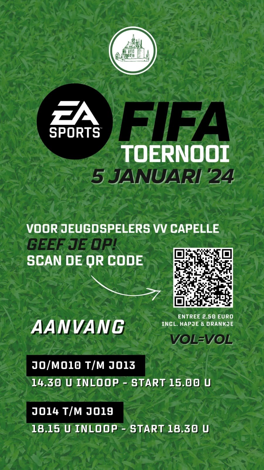 🎮⚽ FIFA toernooi - Vrijdag 5 januari a.s. bij vv Capelle - www.vvcapelle.nl