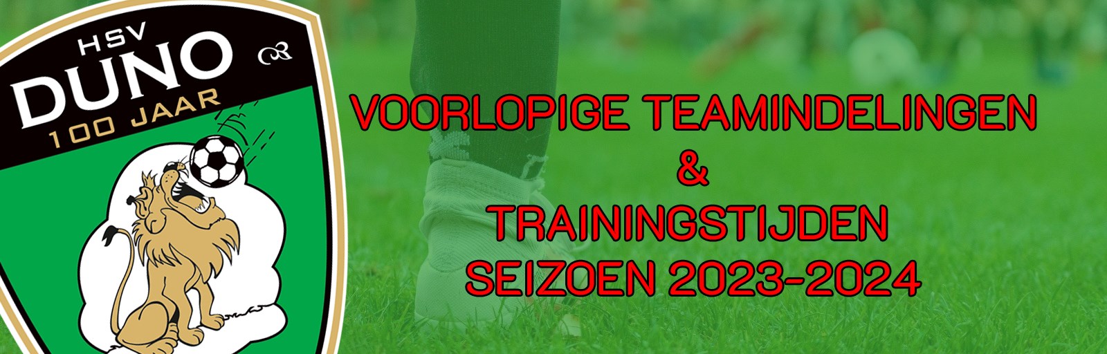 Voorlopige teamindelingen en trainingsschema seizoen 2023-2024 - HSV DUNO