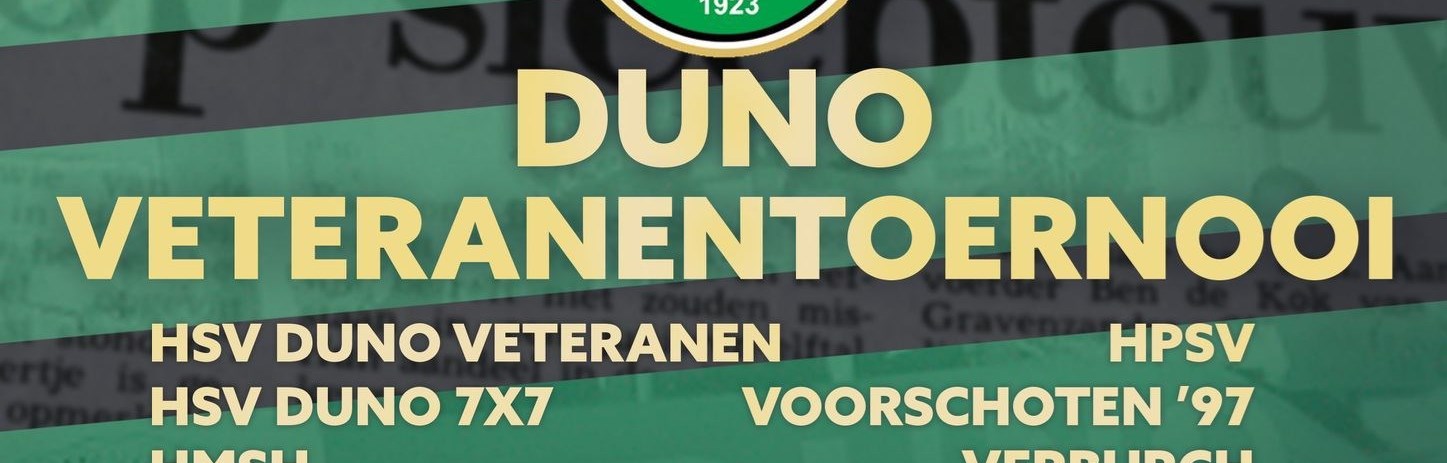 Dit zijn de deelnemers aan VETS toernooi 100 jaar DUNO - HSV DUNO
