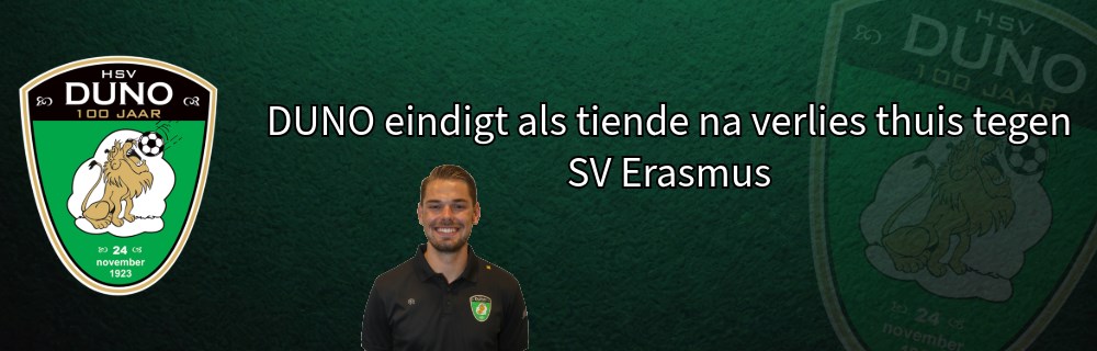 DUNO eindigt als tiende na verlies thuis tegen SV Erasmus - HSV DUNO