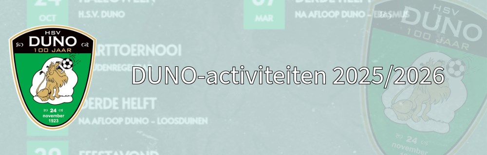 Noteer ze in je agenda: alle DUNO-activiteiten 2025/2026 - HSV DUNO