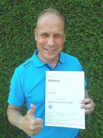 Erwin Janssen geslaagd voor Uefa C / Trainer-Coach III Jeugd - DVO