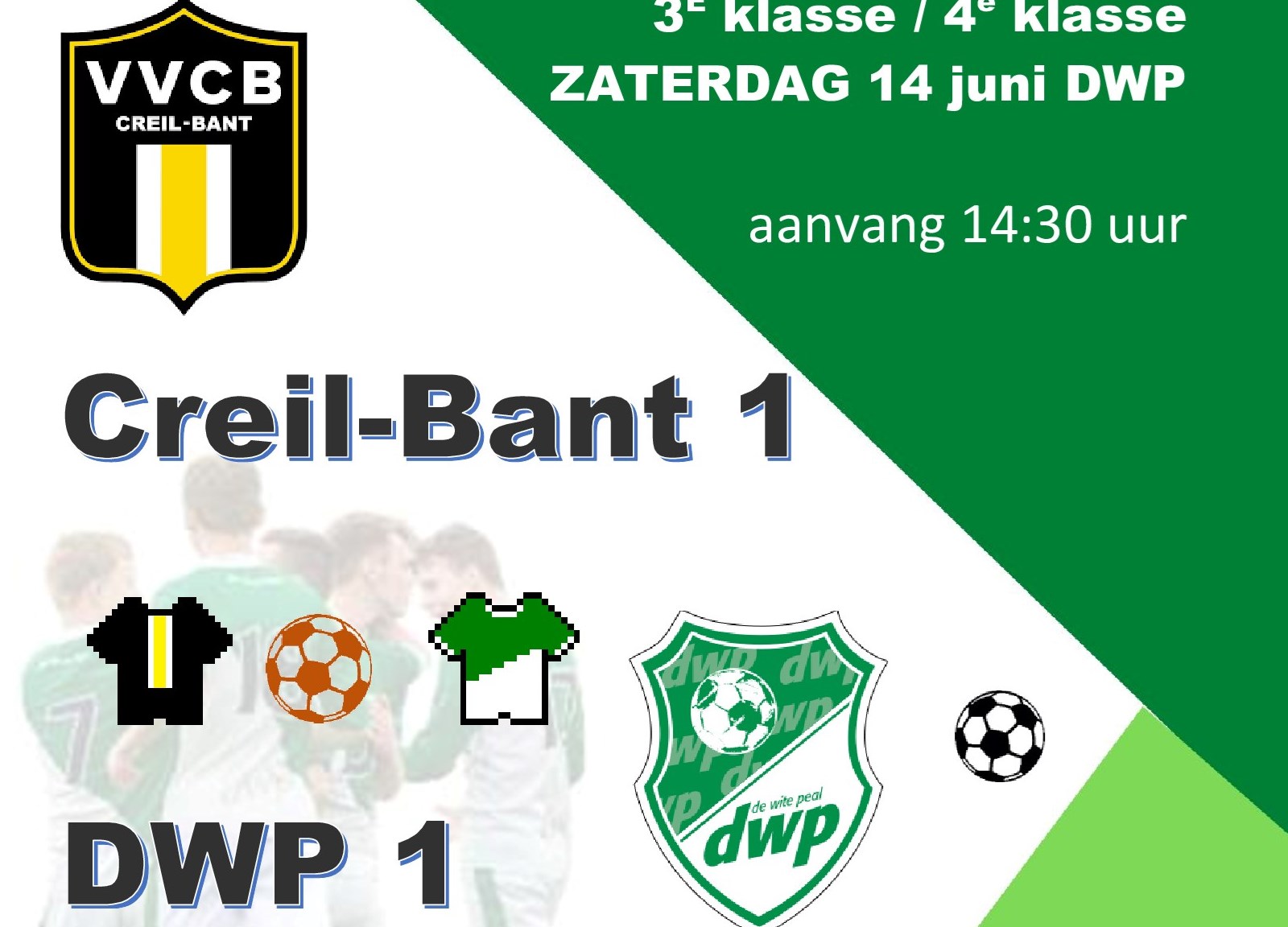 Finale nacompetitie tegen Creil-Bant - vv DWP