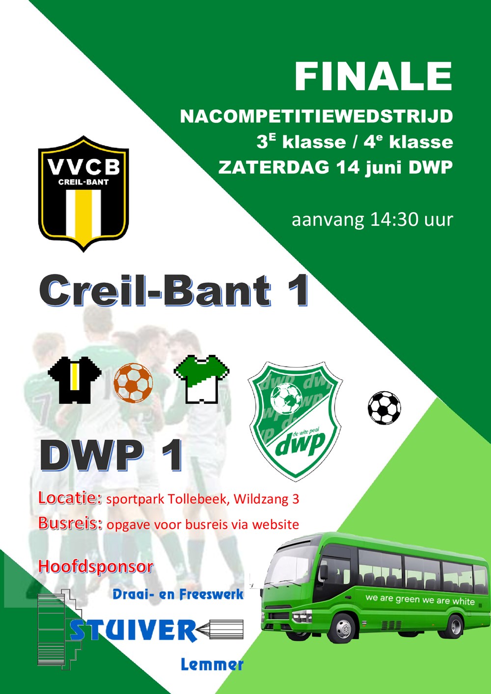 Finale nacompetitie tegen Creil-Bant - vv DWP