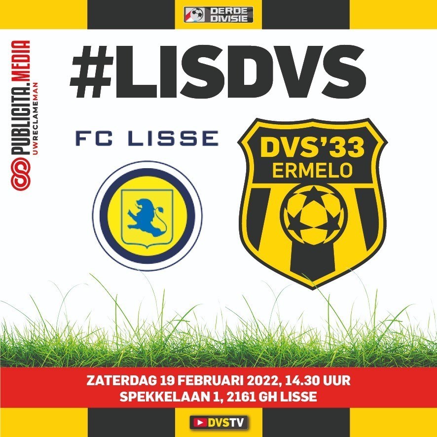 DVS’33 Ermelo voor aanloop derde periode naar FC Lisse - DVS'33 Ermelo