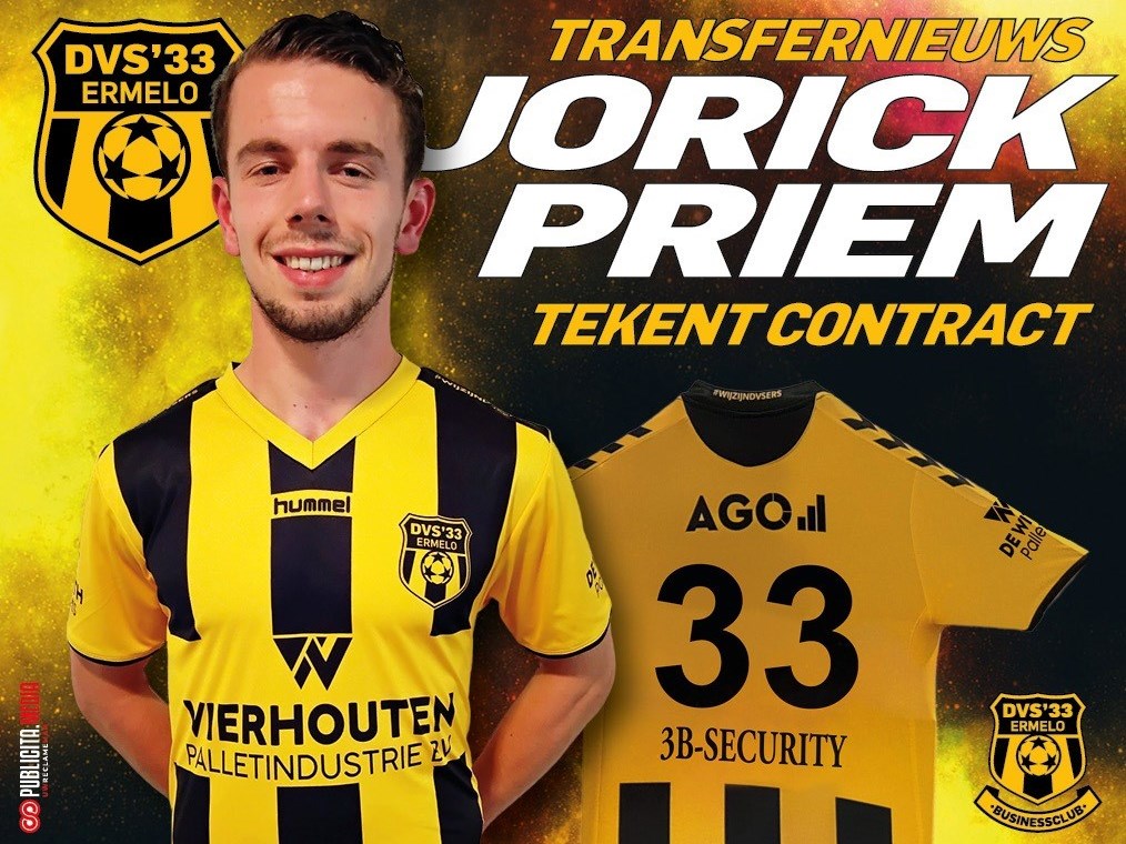 Jorick Priem eerste aanwinst voor seizoen 2023-2024 - DVS'33 Ermelo
