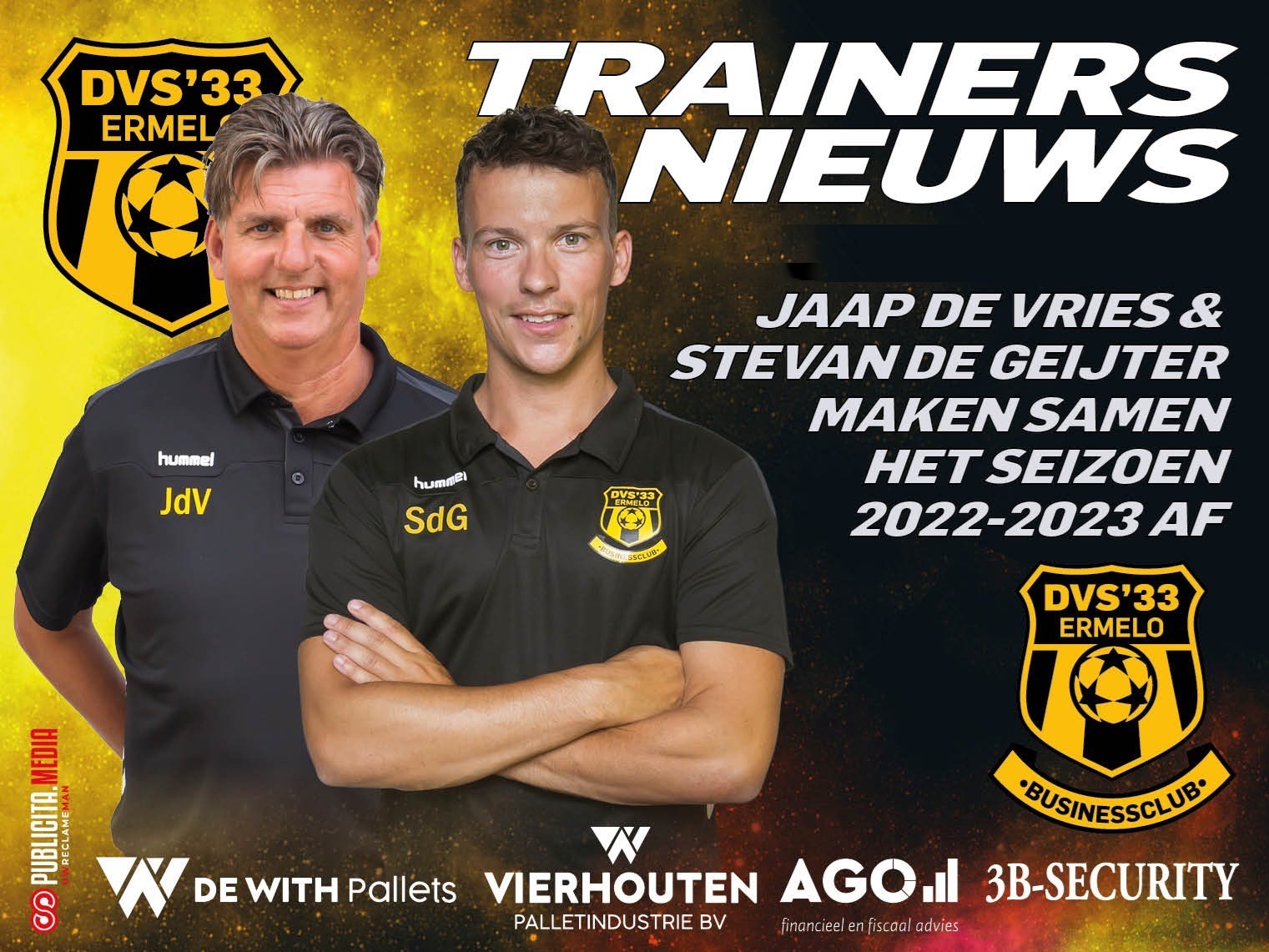 Stevan de Geijter en Jaap de Vries maken seizoen af - DVS'33 Ermelo