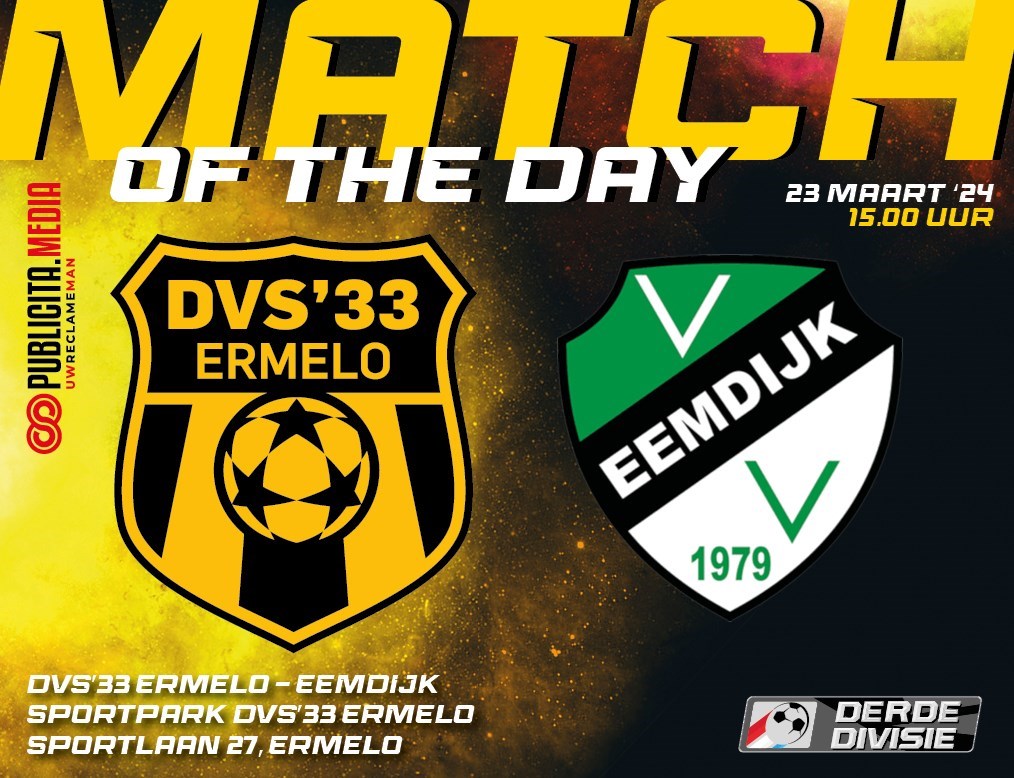 DVS’33 Ermelo thuis op jacht naar aansluiting met Eemdijk - DVS'33 Ermelo