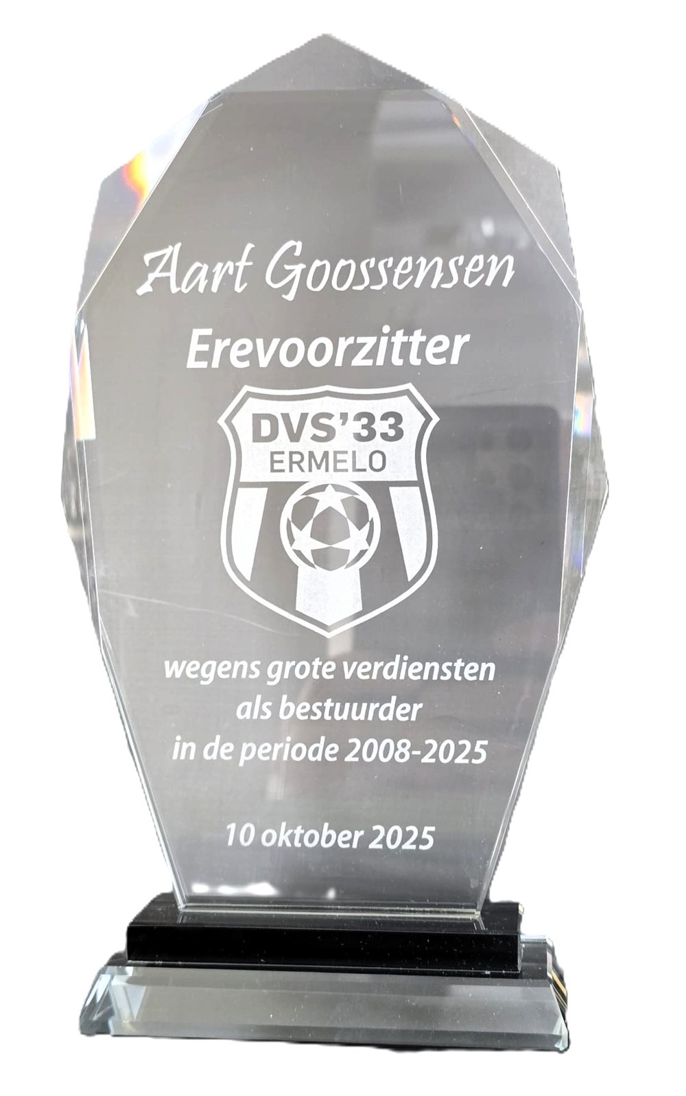 Aart Goossensen uitgeroepen tot erevoorzitter van DVS’33 Ermelo - DVS ...