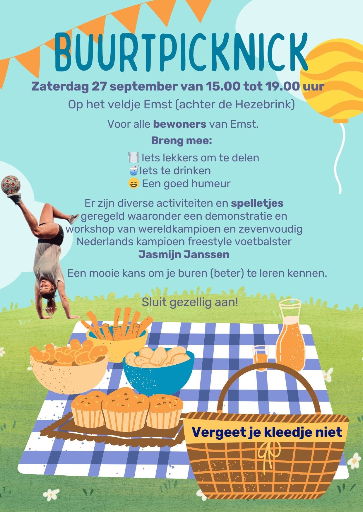 V.v. Emst MEER DAN VOETBAL: Zaterdag 27 september a.s. Buurtpicknick op ''het veldje'' in Emst ...