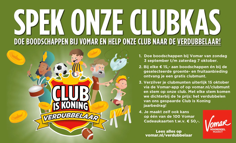 Vomar Club is Koning verdubbelaar actie voor s.v. Enkhuizen - Officiële ...