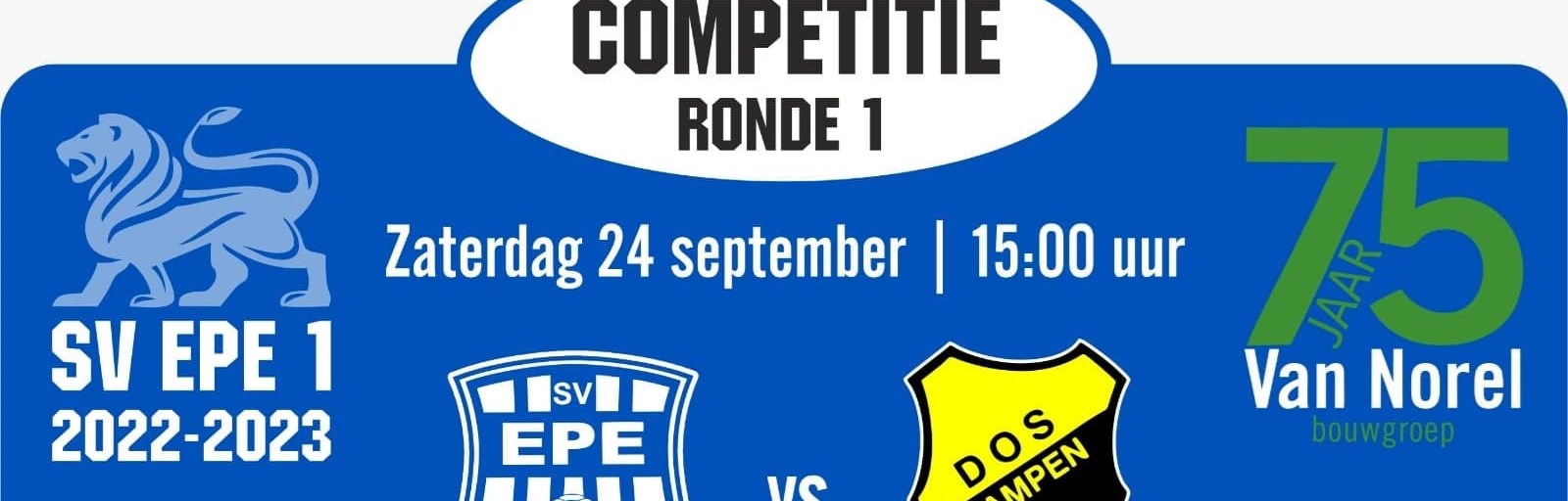 Epe 1 - DOS Kampen 1 seizoen opening Zaterdag 1e Klasse - SV Epe