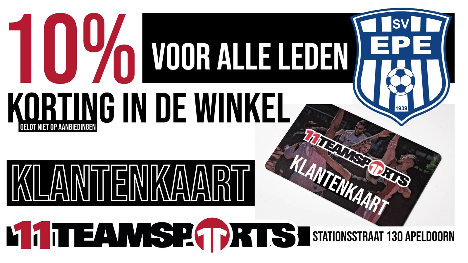 SV Epe Klantenkaart bij 11 Teamsports: 10% korting - SV Epe