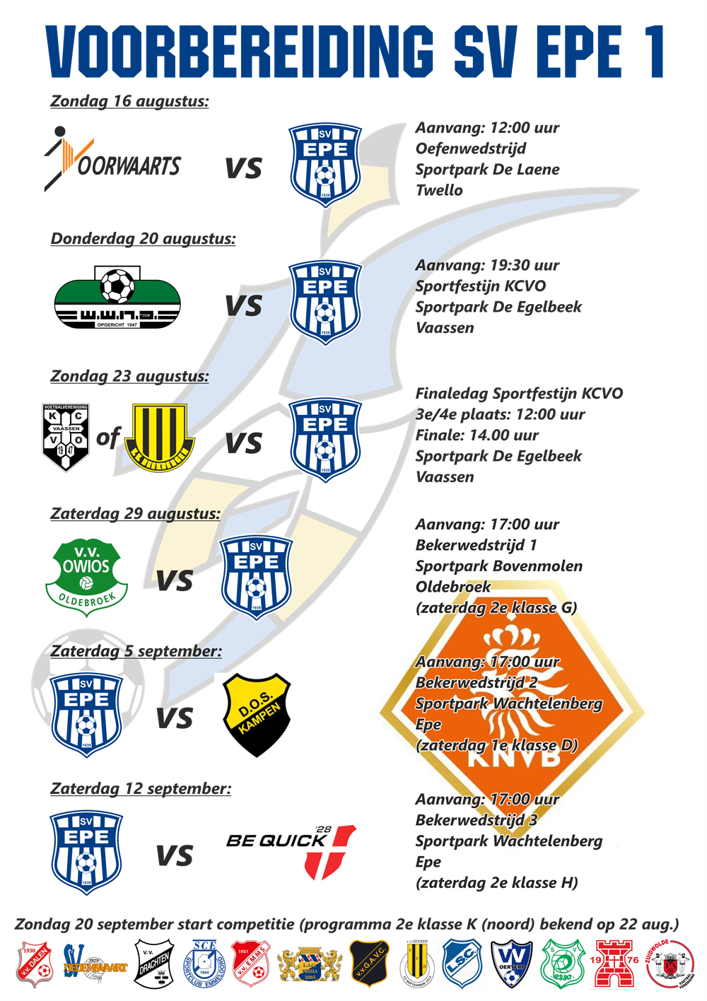 Voorbereiding SV Epe 1 - SV Epe