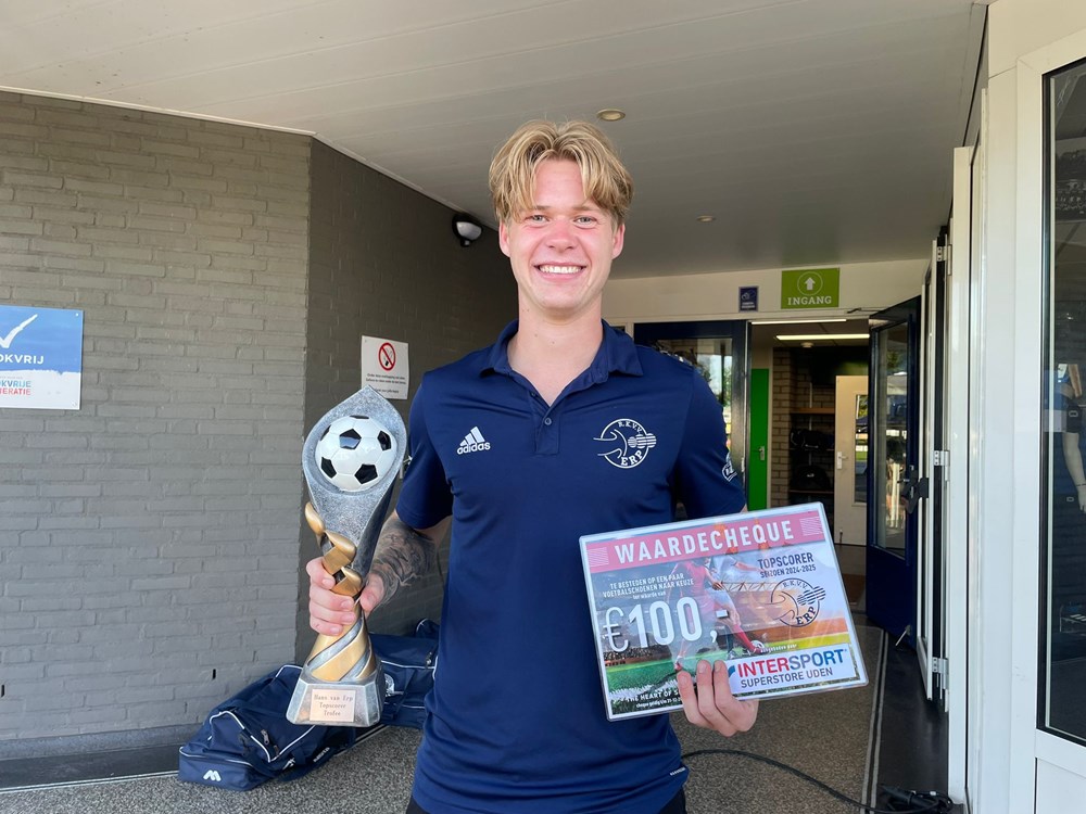 Tom Ceelen opnieuw winnaar Hans van Erp-trofee - Voetbalvereniging RKVV Erp