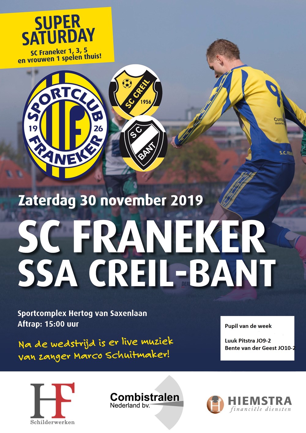 Uitnodiging feestavond SC Franeker - SC Franeker