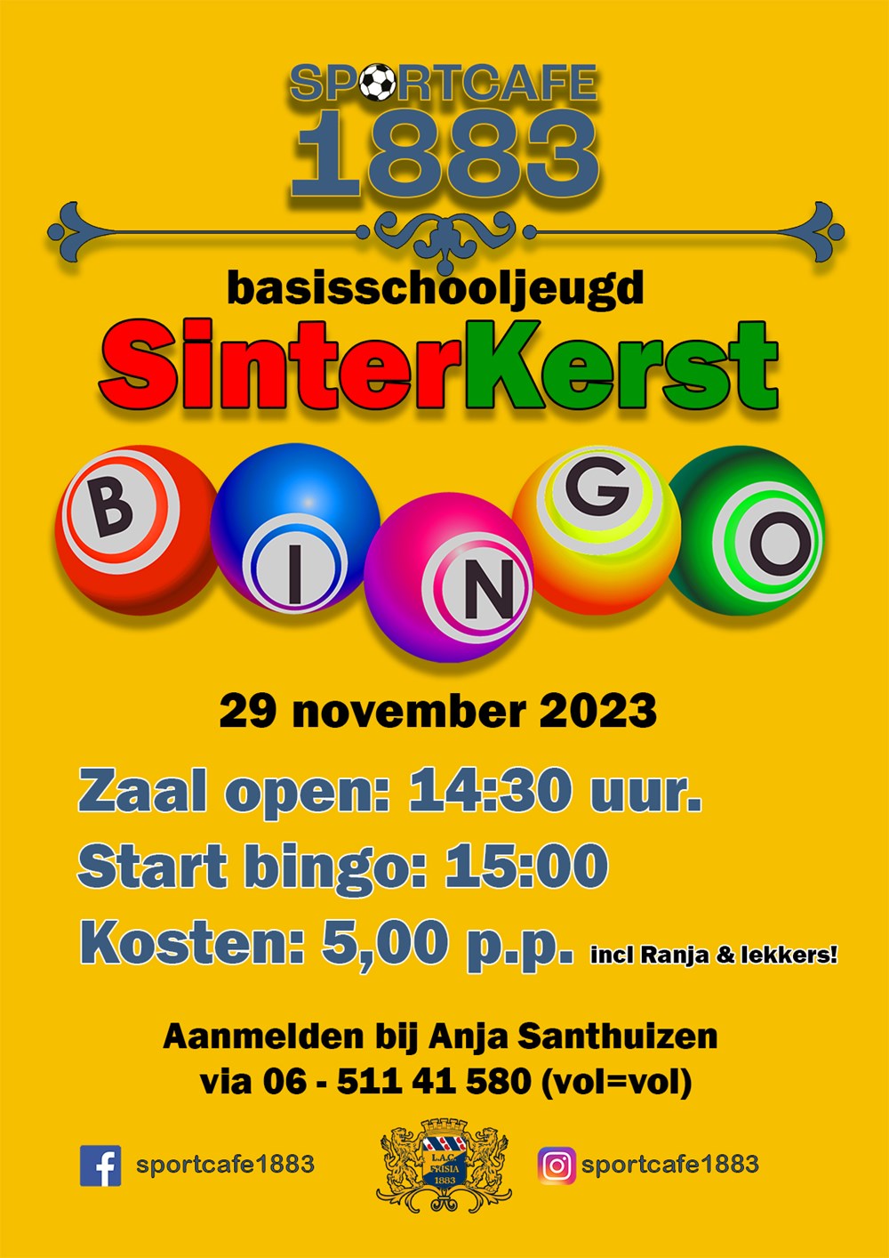 SinterKerst bingo voor de jeugd - L.A.C. "Frisia 1883" | Leeuwarder ...