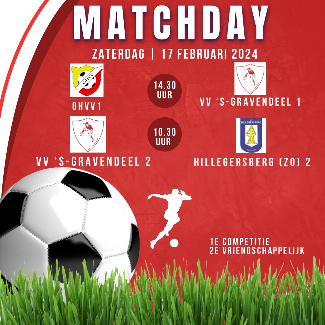1e speelt uit bij OHVV laatste wedstrijd periode 1 - v.v 's-Gravendeel