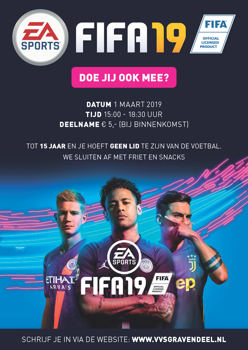 FIFA toernooi in de kantine vrijdag 1 maart - v.v 's-Gravendeel