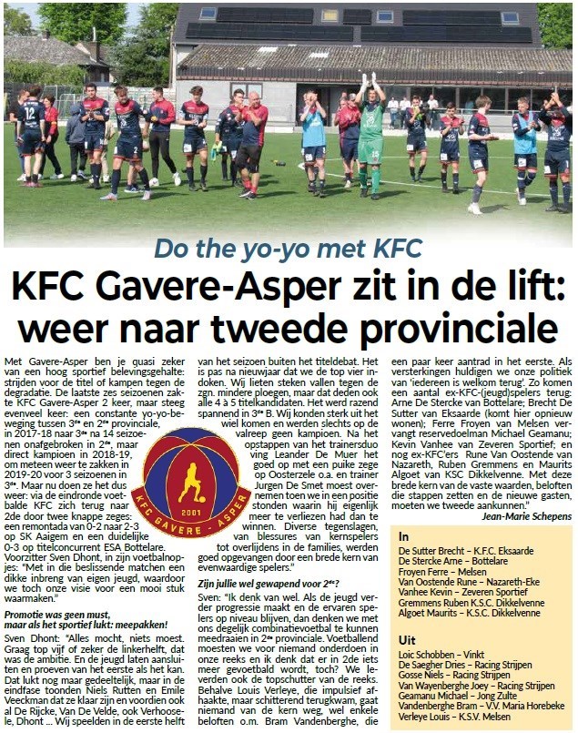 Gelezen in Amok - Juni 2023 - KFC Gavere Asper