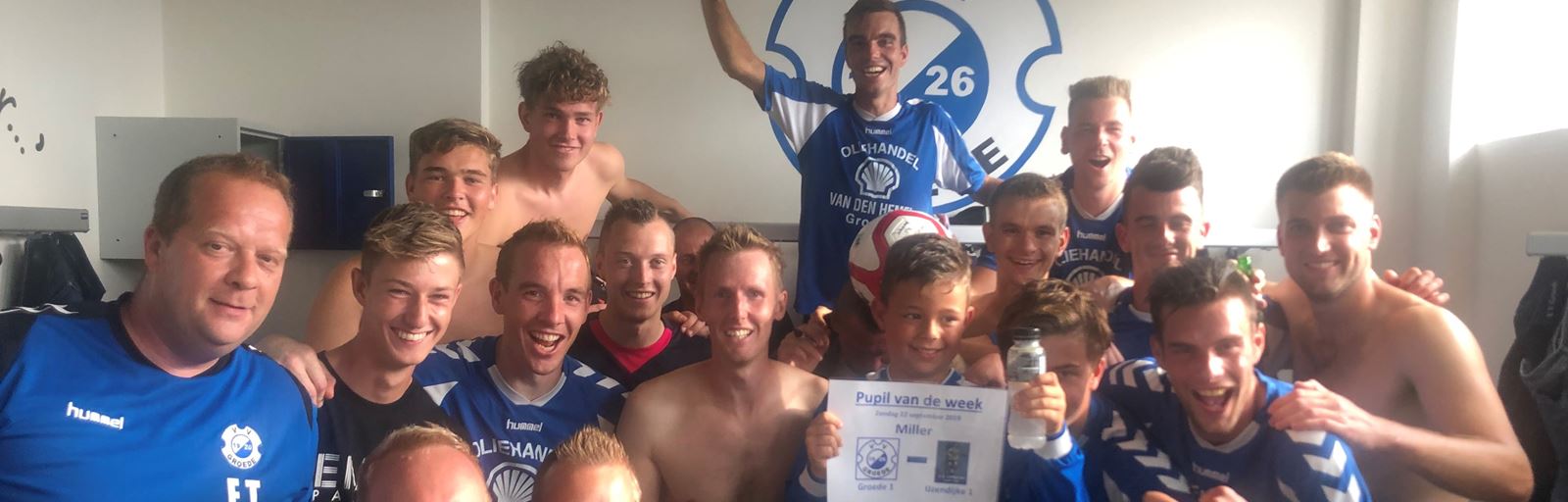 Groede 1 maakt klapper bij opening competitie. - v.v. Groede