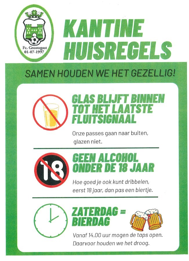 MFA Huisregels - Fc. Grootegast