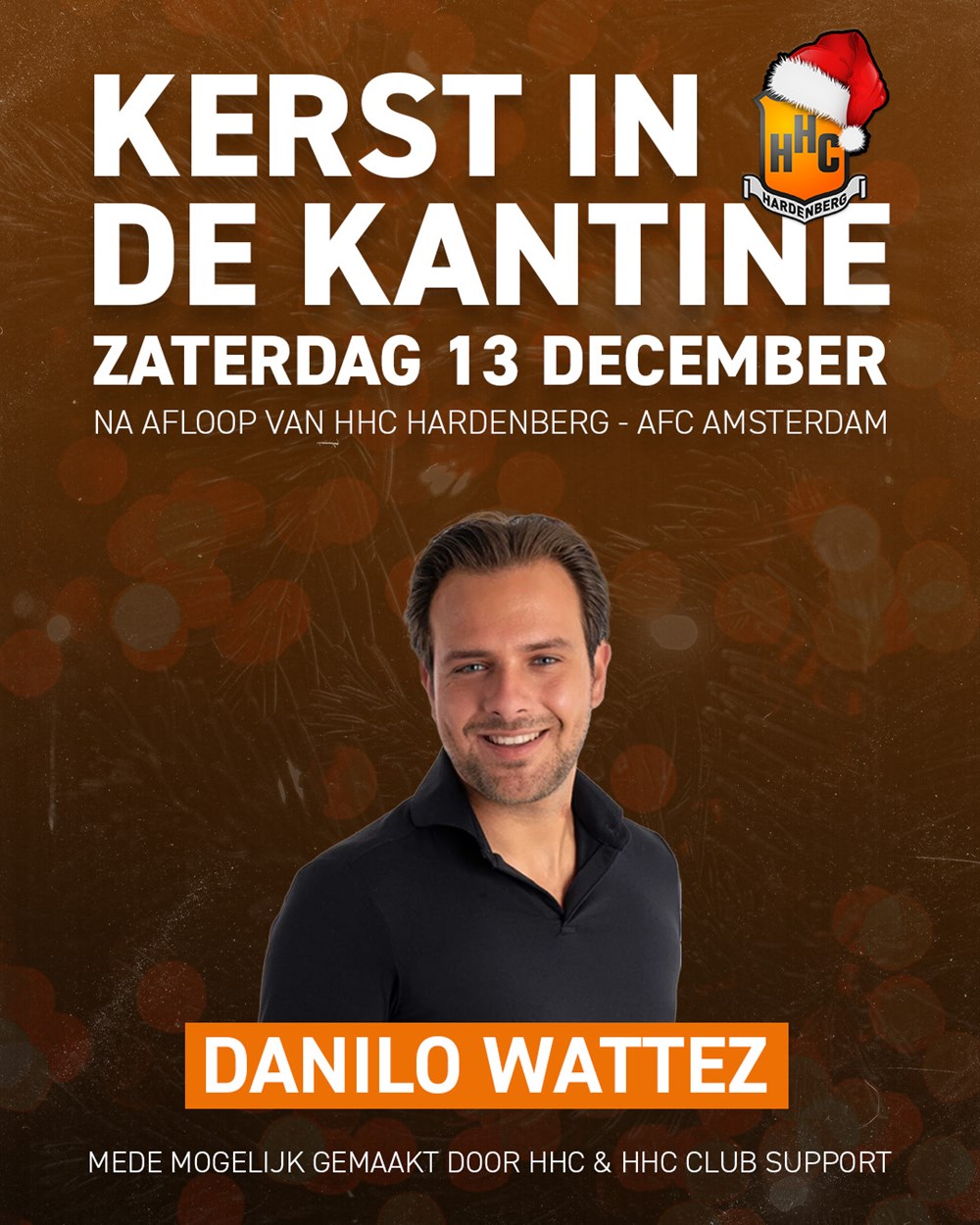 13 december: Kerst in de kantine met Danilo Wattez - HHC Hardenberg