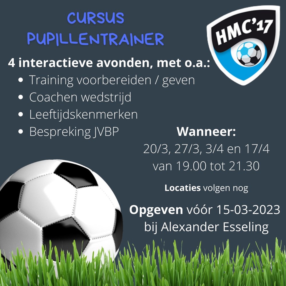 Cursus pupillentrainer volgen? Geef je dan snel op! - www.hmc17.nl