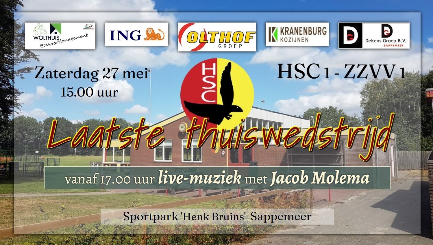 Jacob Molema sluit zaterdag het reguliere seizoen van HSC1 af - vv HSC