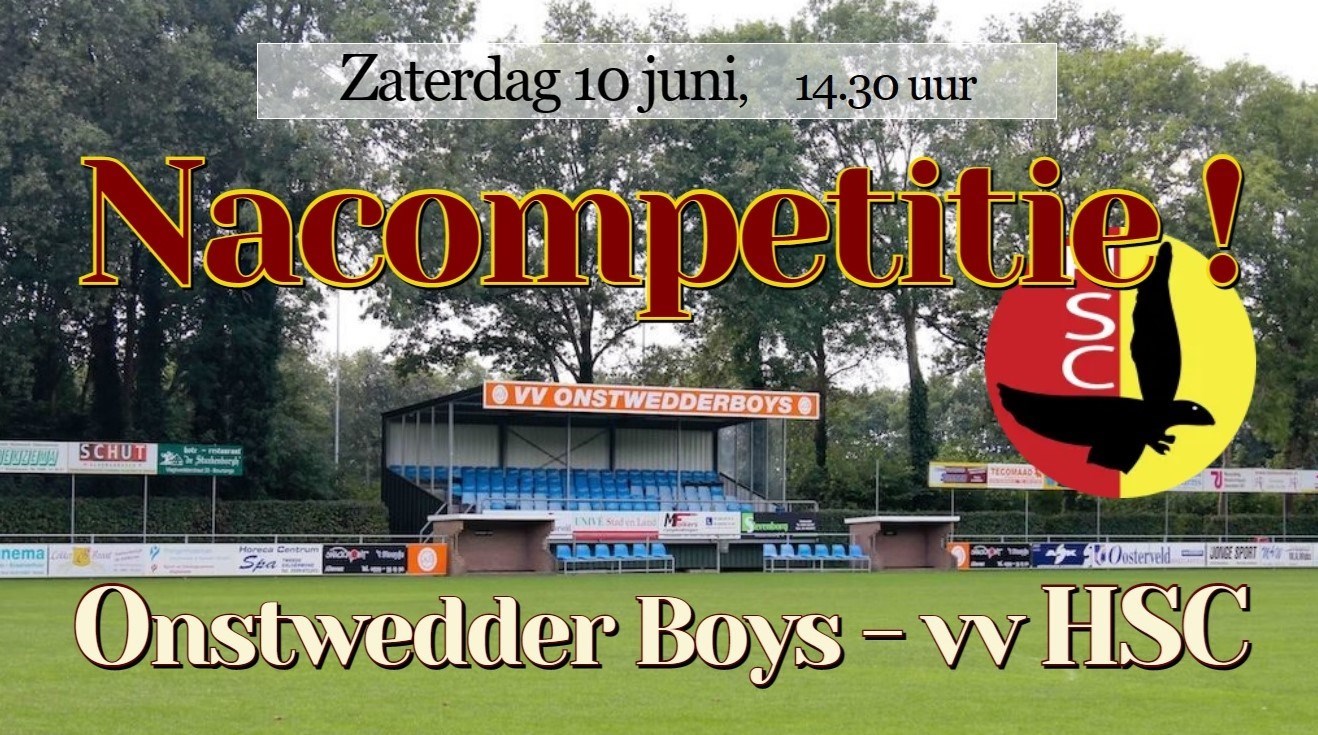 HSC 1 speelt 10 juni nacompetitie uit tegen Onstwedder Boys - vv HSC