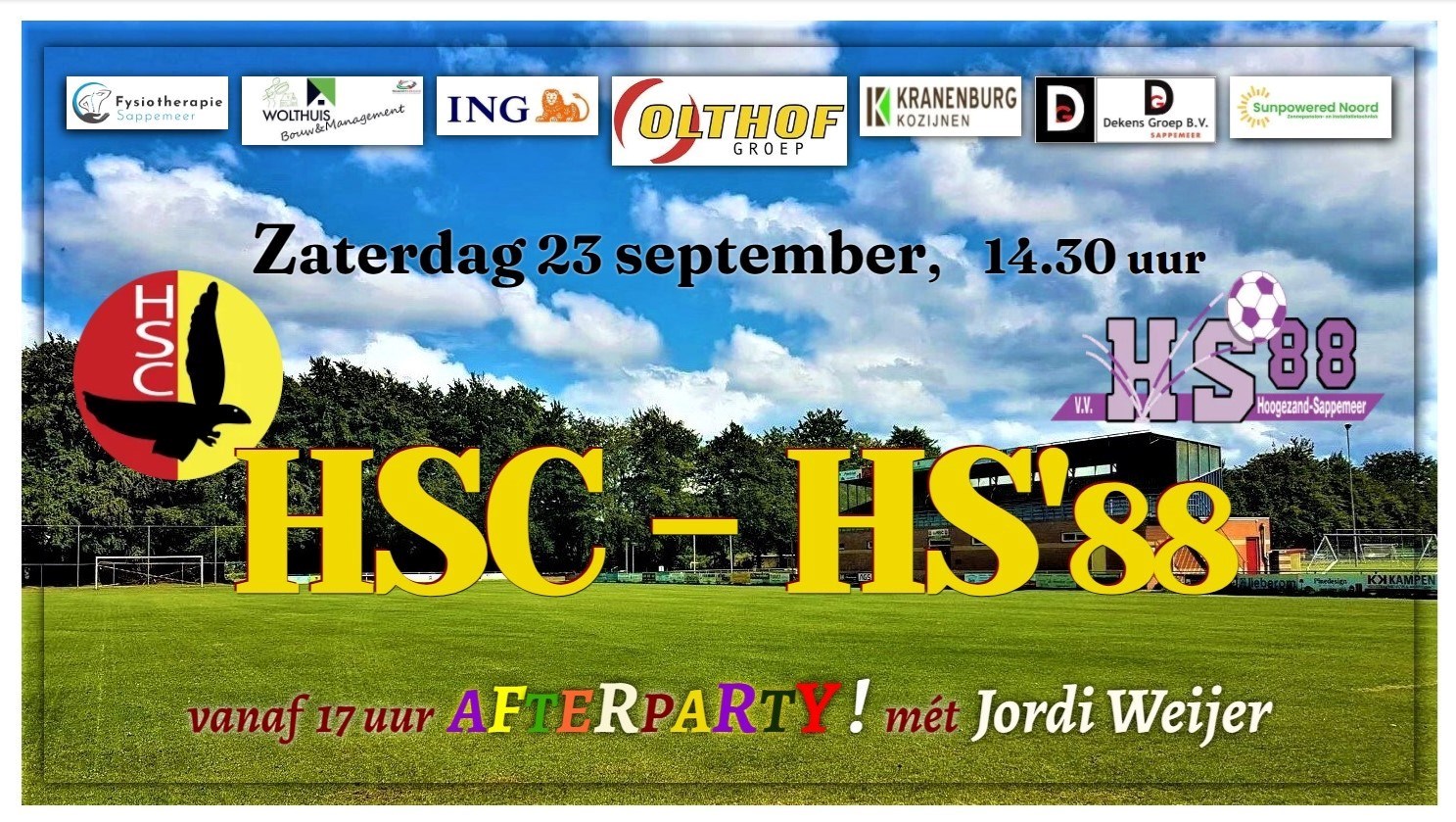 dé seizoensopener HSC 1 - HS’88 1 met live muziek van Jordi Weijer ...