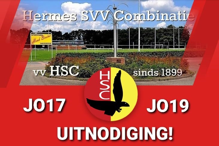 Uitnodiging voetbalwedstrijd JO17 & JO19 - vv HSC