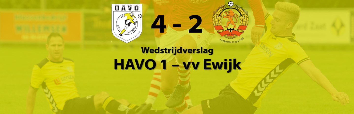 Wedstrijdverslag HAVO - vv Ewijk (4-2) - RKVV HAVO Haalderen