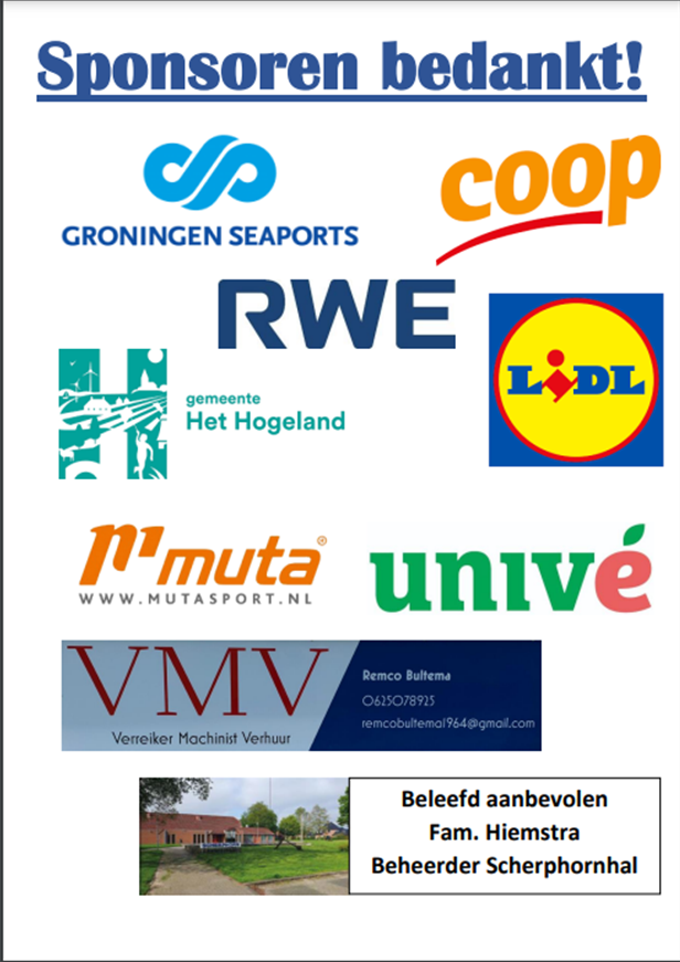 Sponsoren voetbalkamp bedankt! - S.V. de Heracliden