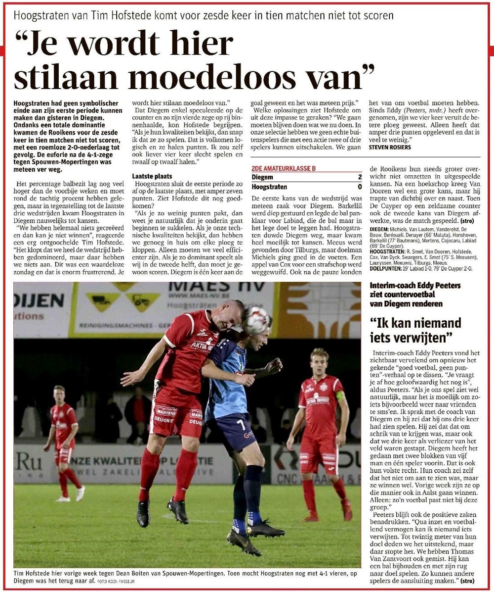 Diegem Sport - HVV in de pers. - Hoogstraten VV