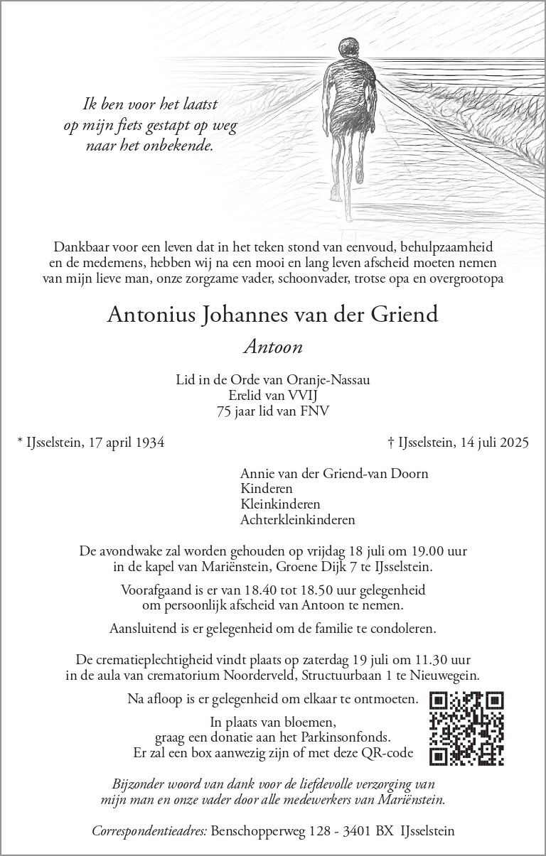 16-7: In Memoriam Antoon van der Griend - WIJ ZIJN VVIJ