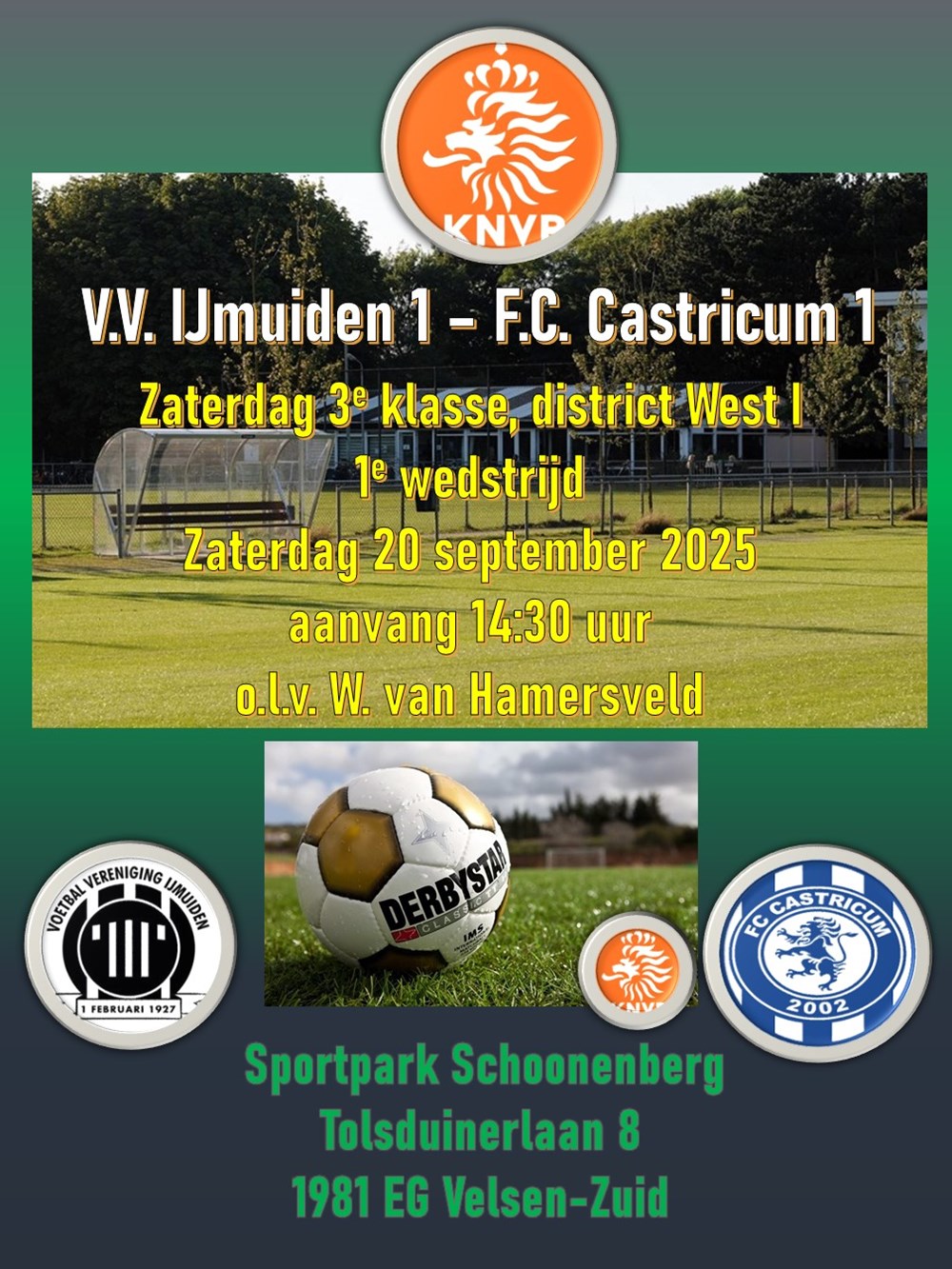 V.V. IJmuiden 1 - FC Castricum 1